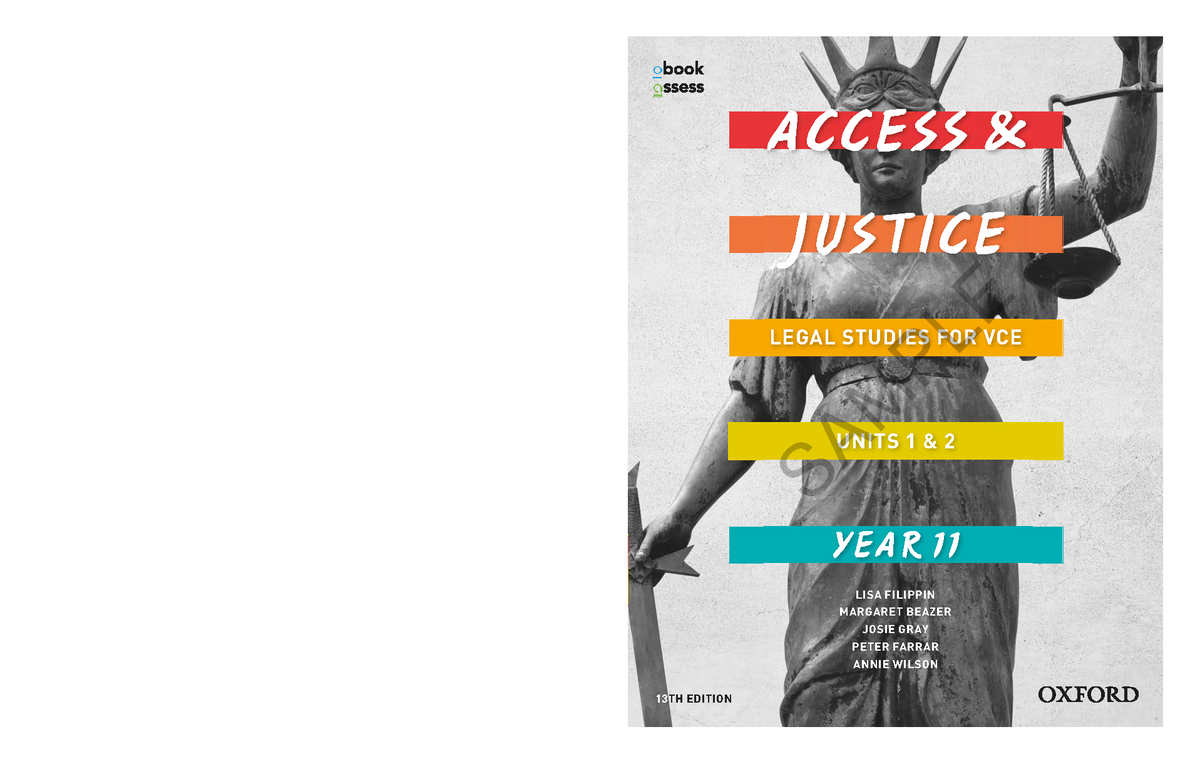 Access AND Justice Sample Chapter - ACCESS & JUSTICE LEGAL STUDIES FOR ...