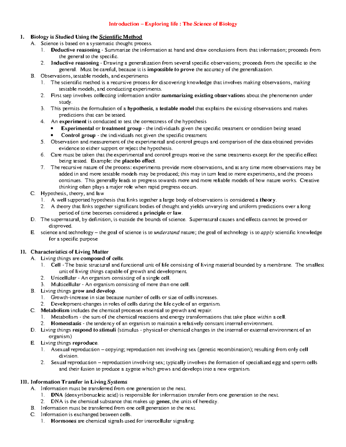 The science of biology - Introduction – Exploring life : The Science of ...