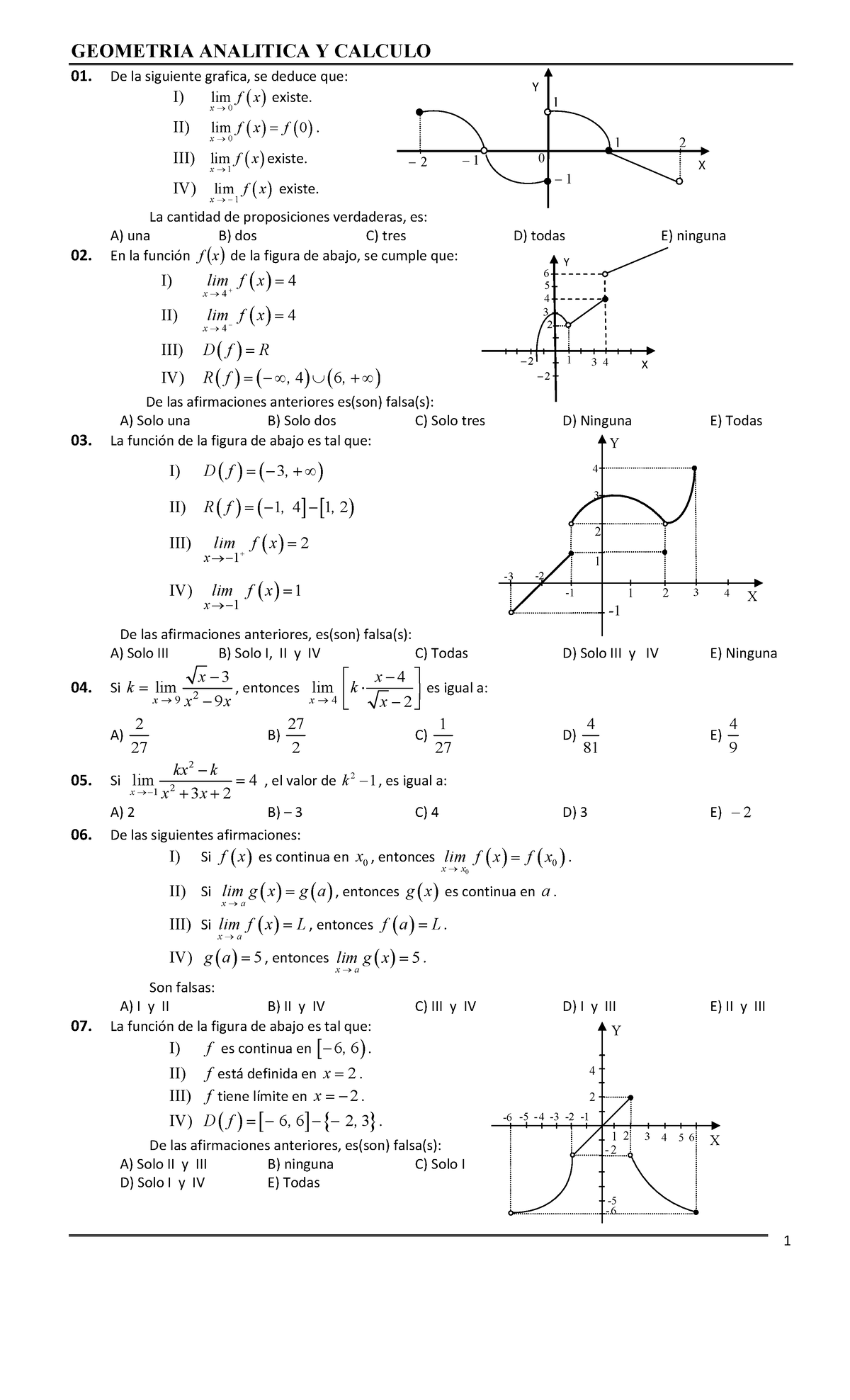 Repaso 8 limite continuidad - Warning: TT: undefined function: 32 GEOMETRIA ANALITICA Y CALCULO ...