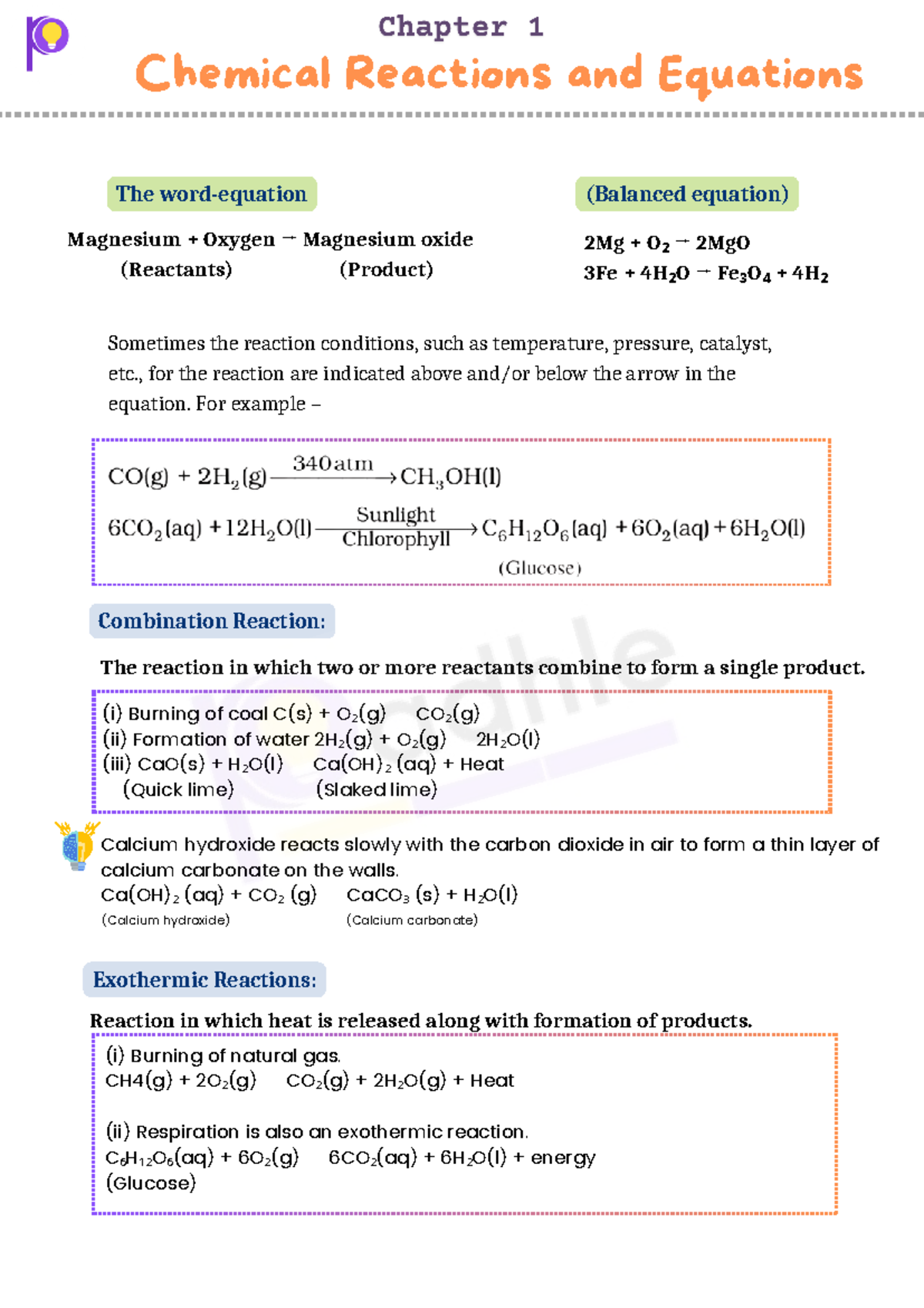 All Chemical Reactions [Chemistry] By Padhle - Chemical Reactions and ...