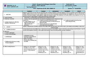 A Detailed Lesson Plan in English 9 - Five Forms of Participle - A ...