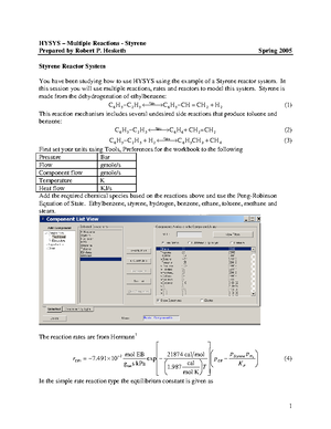 Hysys Tutorial 4-2-Whole Process Focus on Distillation Column - CHME ...
