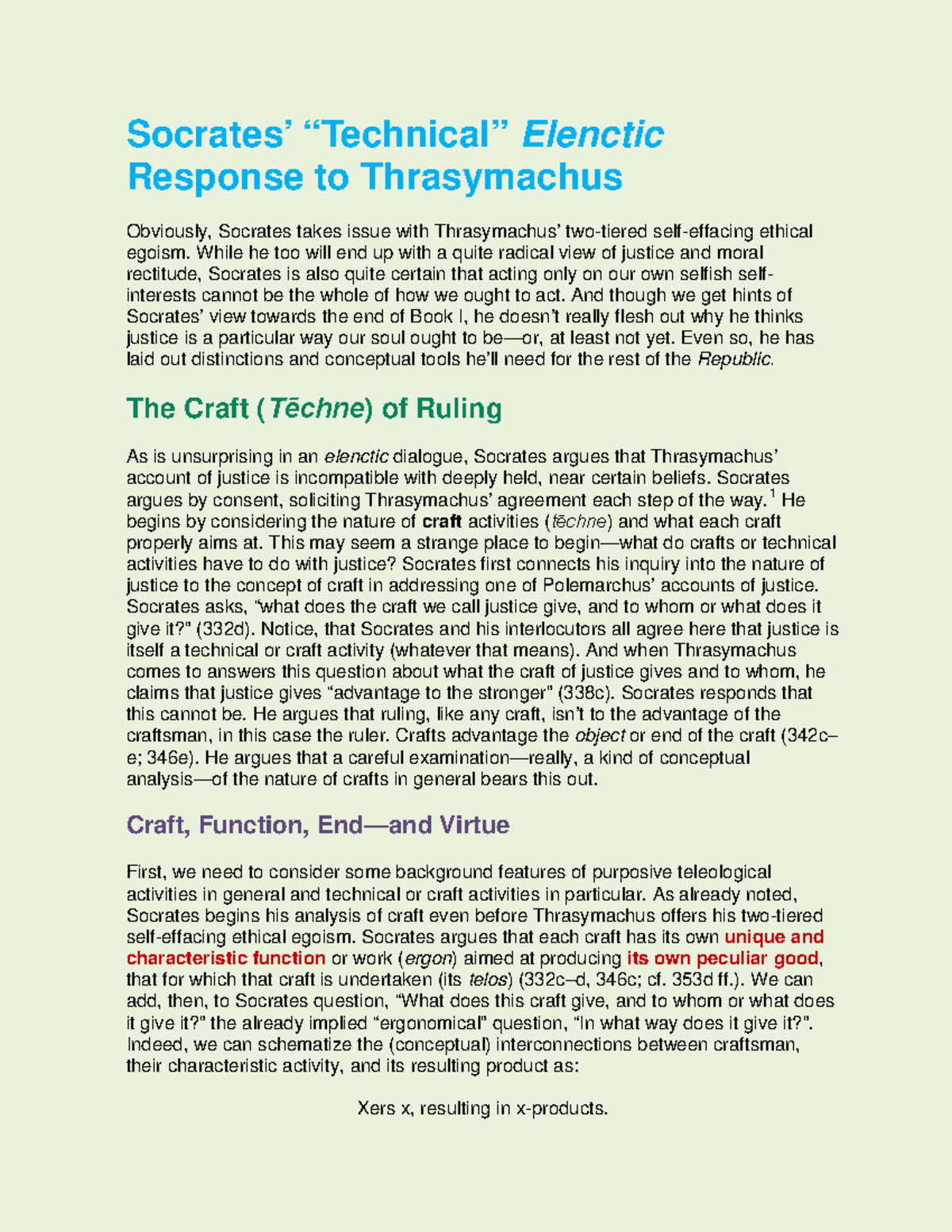 Functional response v3 - Socrates’ “Technical” Elenctic Response to ...