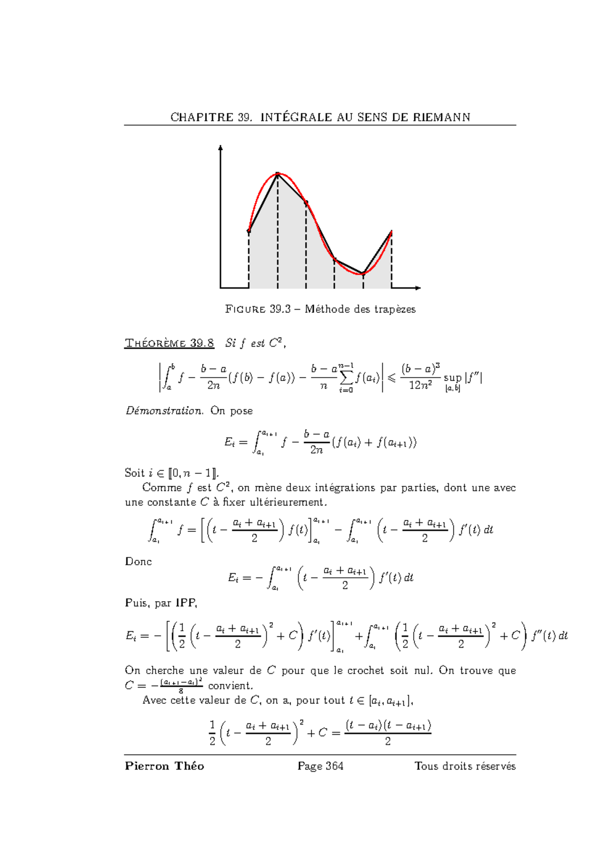 Maths mpsi-128 - CHAPITRE 39. INTÉGRALE AU SENS DE RIEMANN Figure 39 ...