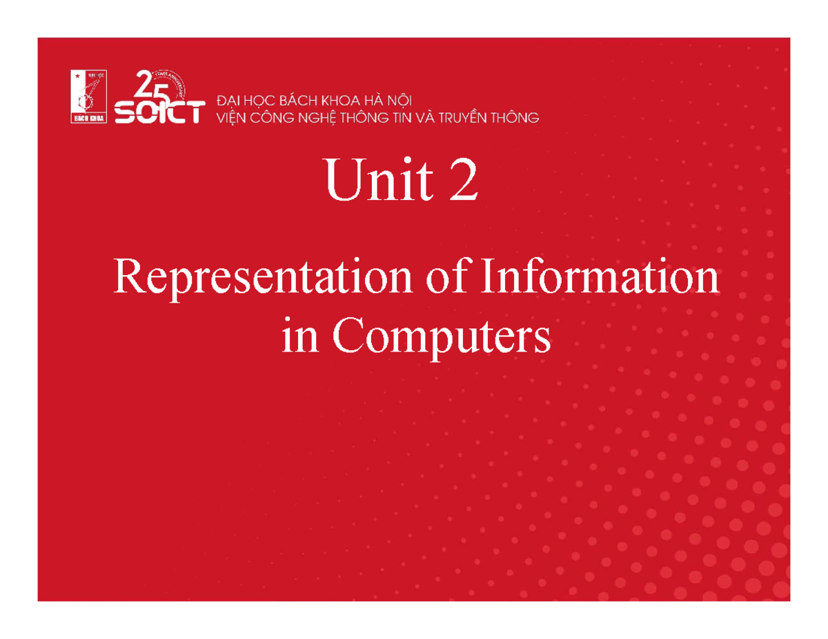 Unit 02 - Great and perfect and useful - Unit 2 Representation of ...
