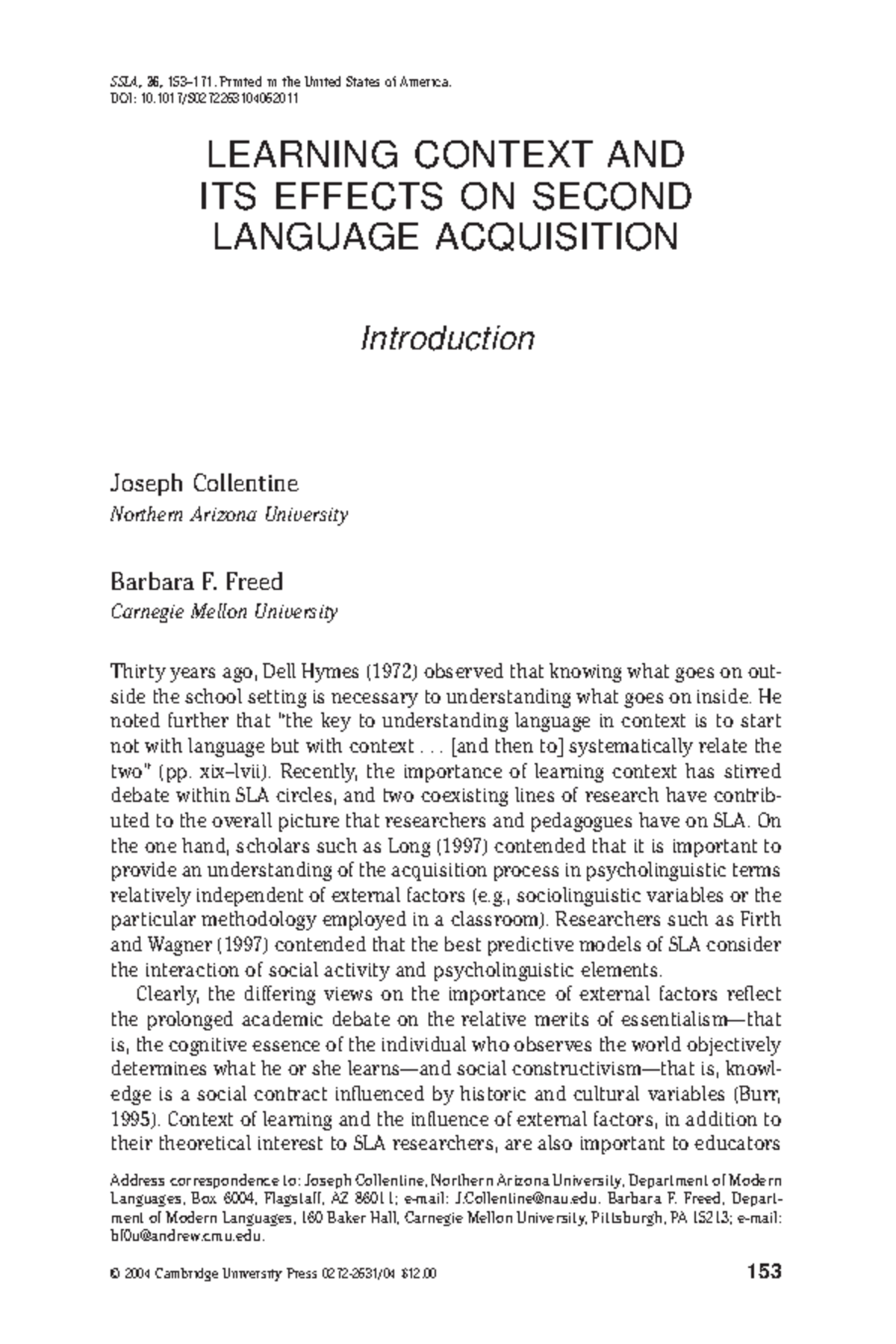 2004 Learning context and its effects on second language acquisition ...