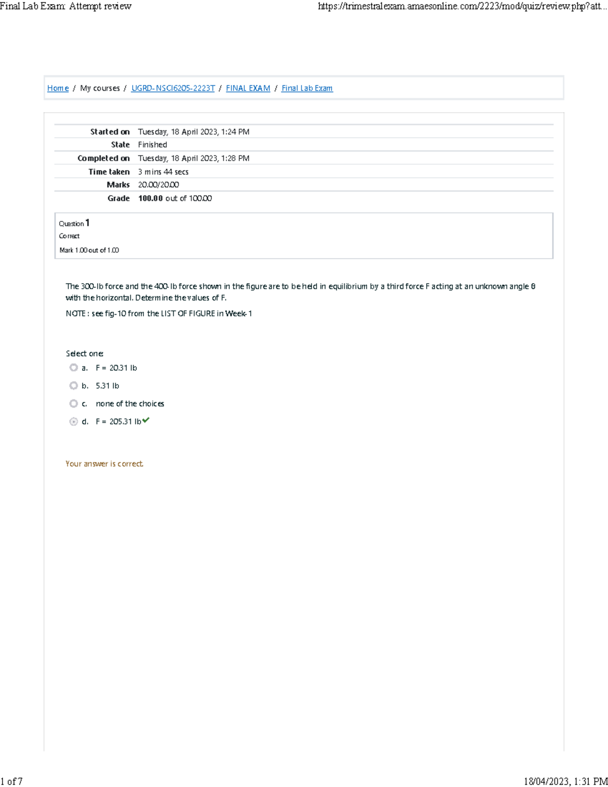 Physics-lab-exam - xs max - Home / My courses / UGRD-NSCI6205-2223T / FINAL EXAM / Final Lab ...