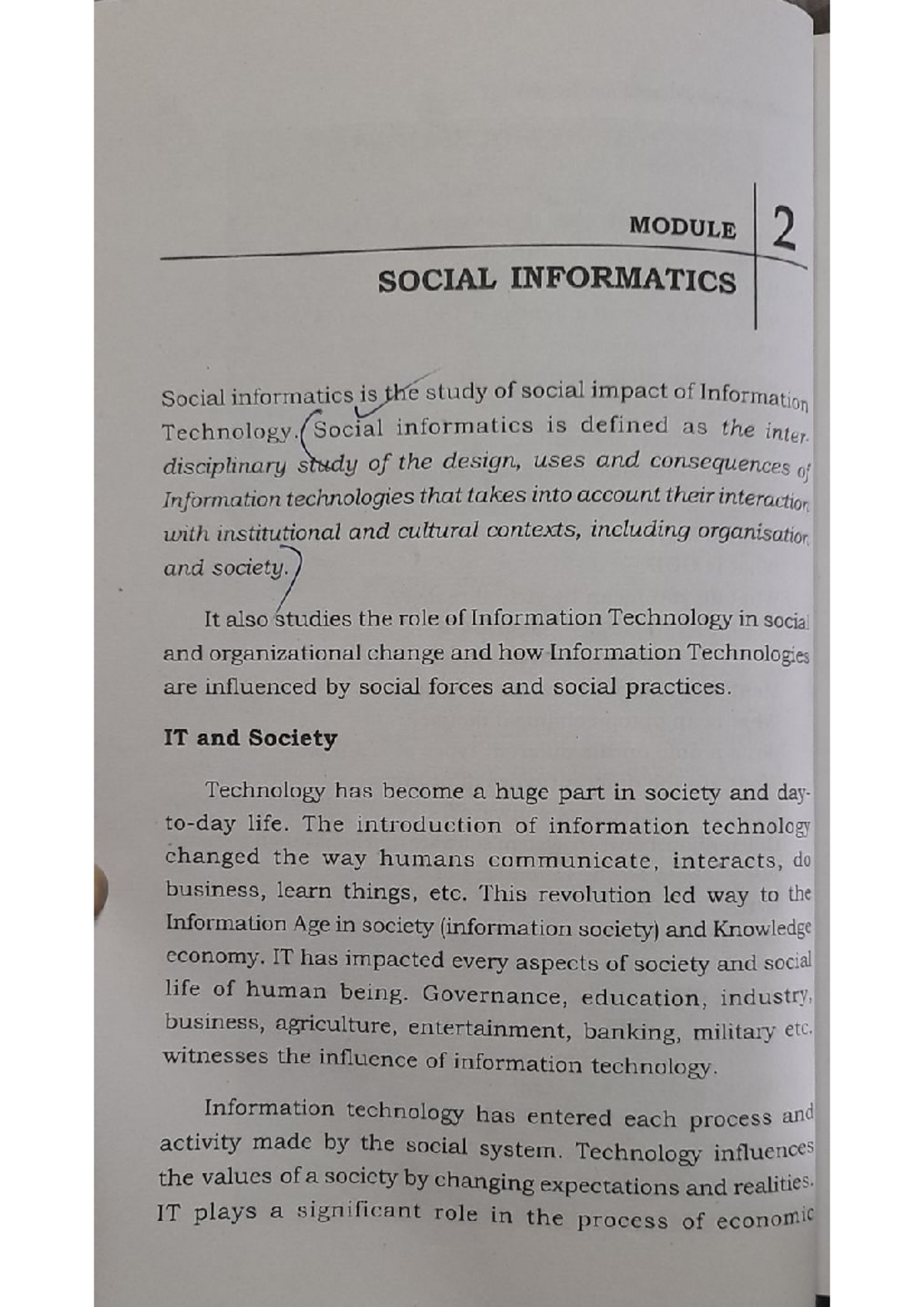 Social Informatics (ITB) - Information Technology for Business - Studocu