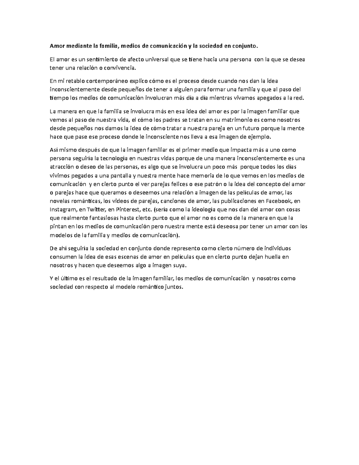 Amor mediante la familia - El amor es un sentimiento de afecto ...