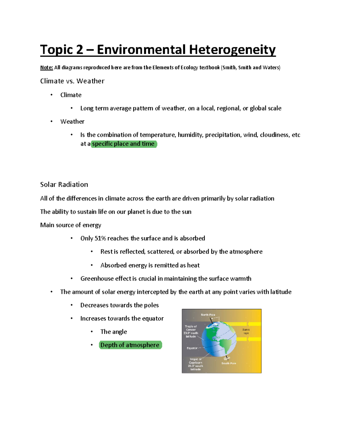 Topic 2 - Environmental Heterogeneity - Topic 2 – Environmental ...