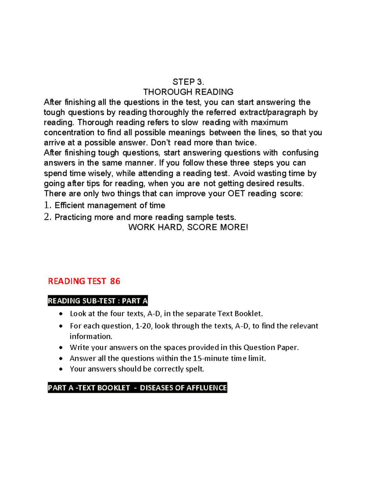 Diseases OF Affluence - Immune disese - STEP 3. THOROUGH READING After ...