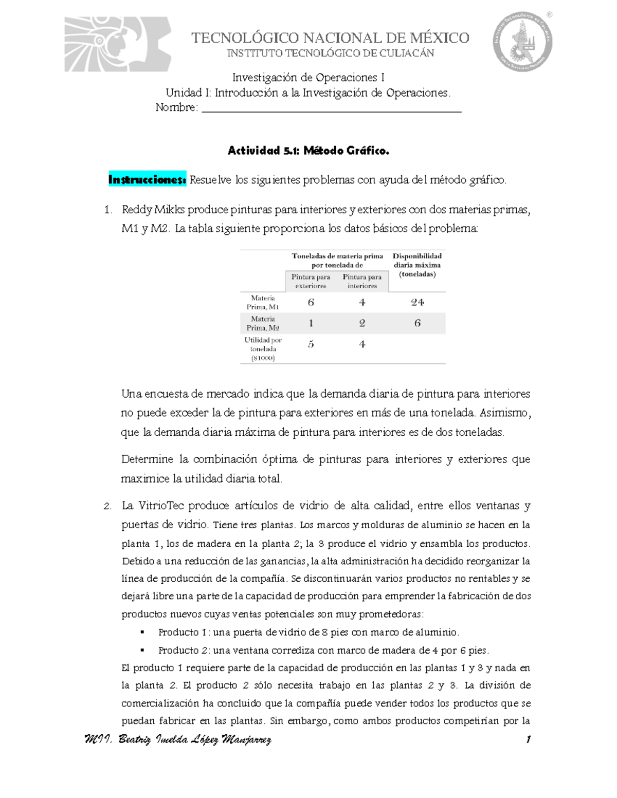 Metodo grafico 2 - Warning: TT: undefined function: 32 MII. Beatriz Imelda López Manjarrez 1 ...