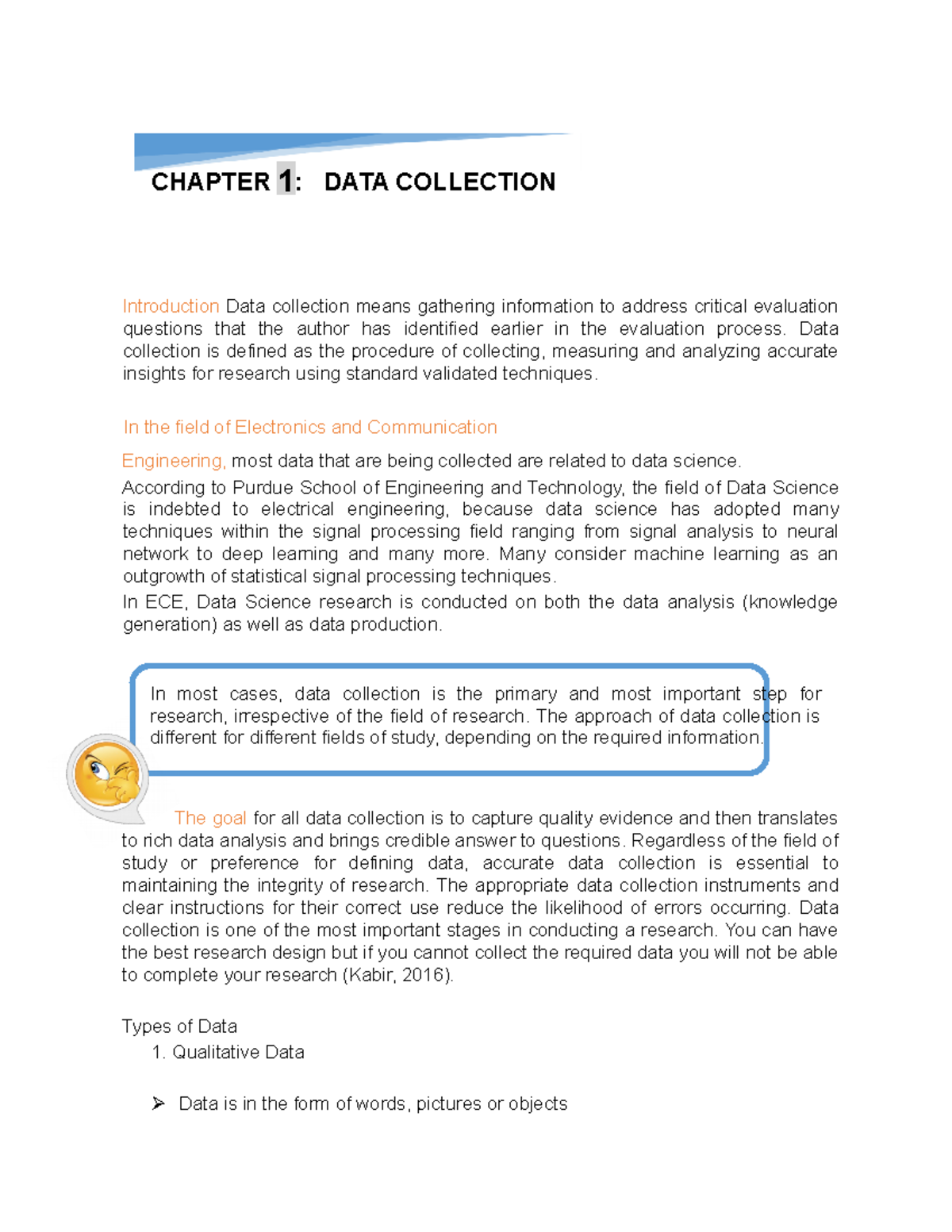 Engineering Data Analysis: Data Collection - Introduction Data ...