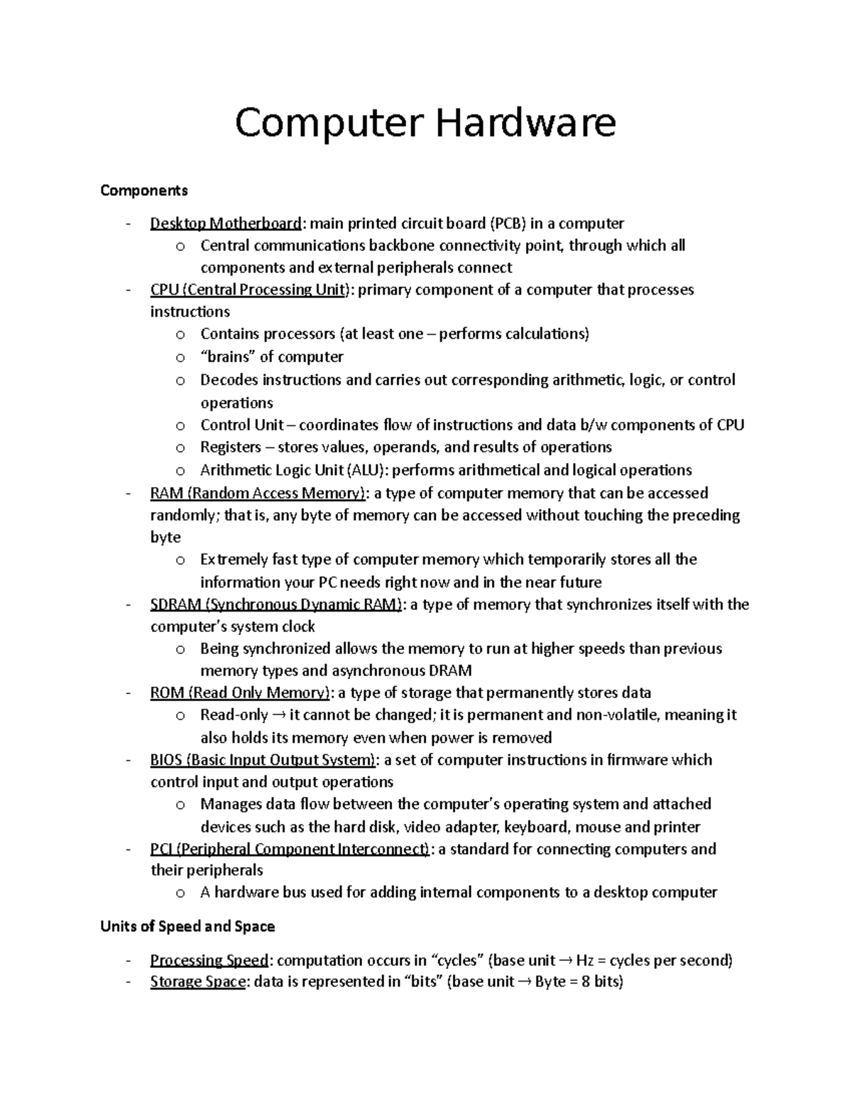 Computer Hardware - Computer Hardware Components Desktop Motherboard ...
