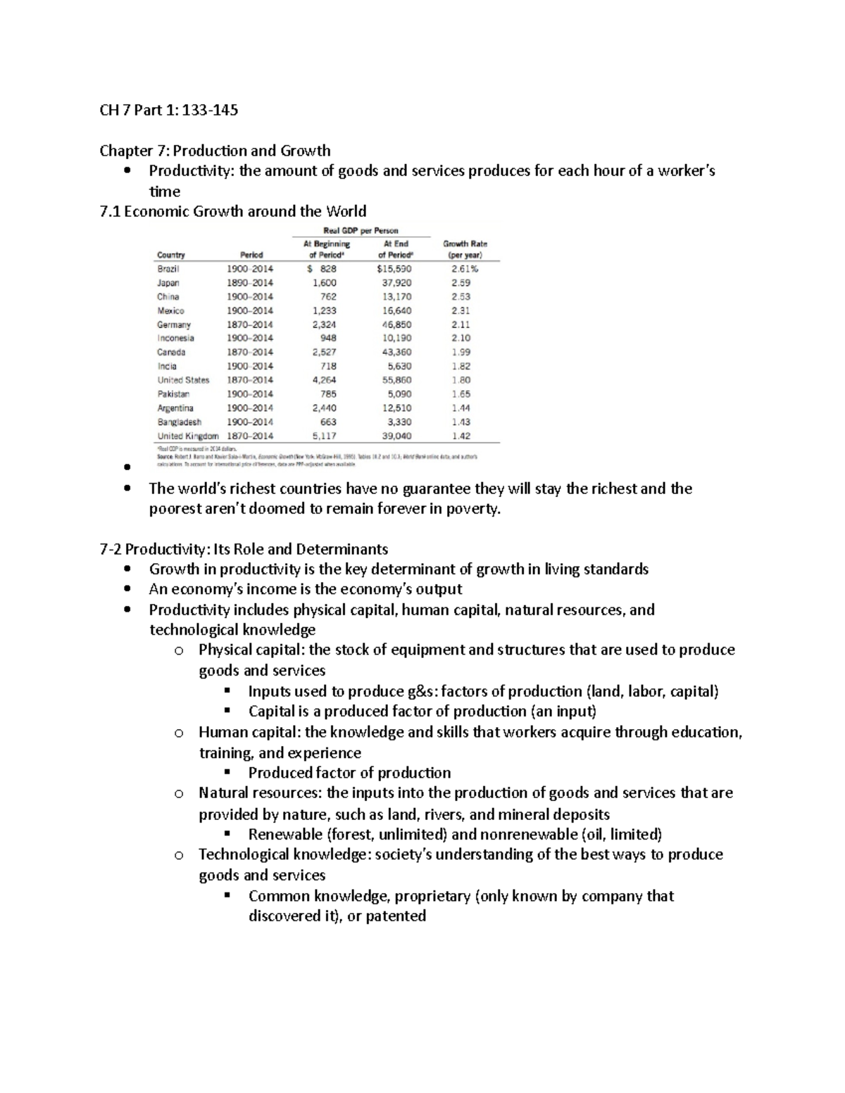 Ch 7 Part I Ch 7 Part I Ch 7 Part 1 133 Chapter 7 Production And