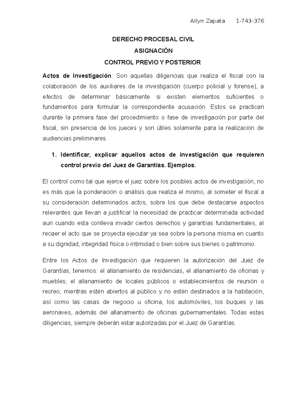 Control Previo Y Posterior[ 1231] - Derecho Penal - UP - Studocu