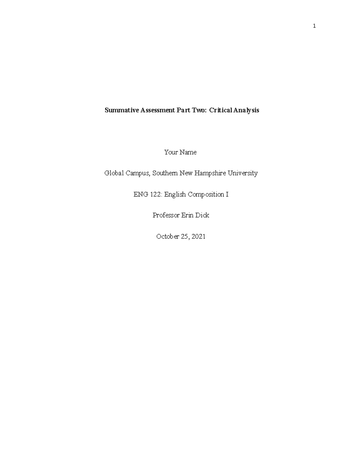 8-4 Summative Assessment Part Two Critical Analysis Essay - Your Name ...