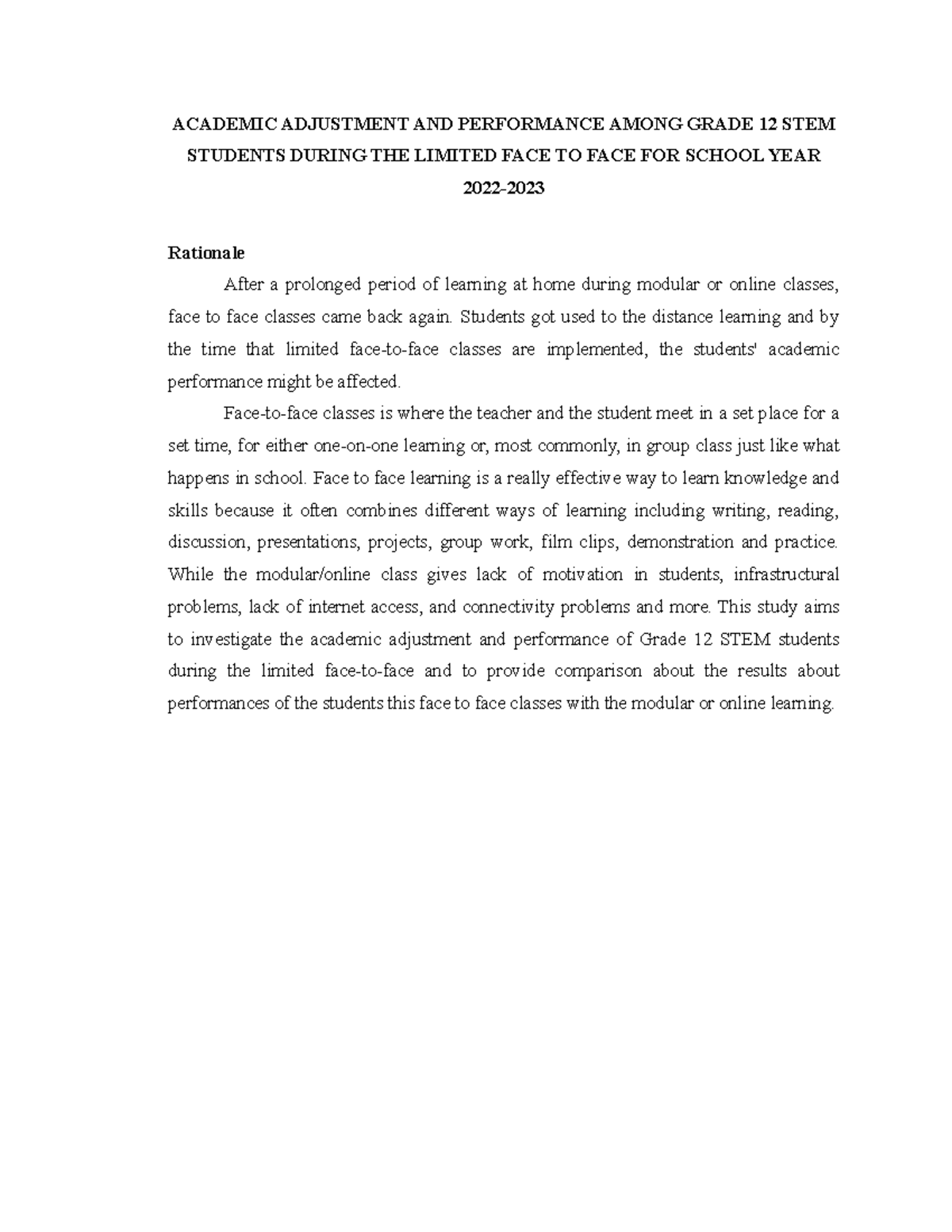 Inbound 3662173876647332463 - ACADEMIC ADJUSTMENT AND PERFORMANCE AMONG ...