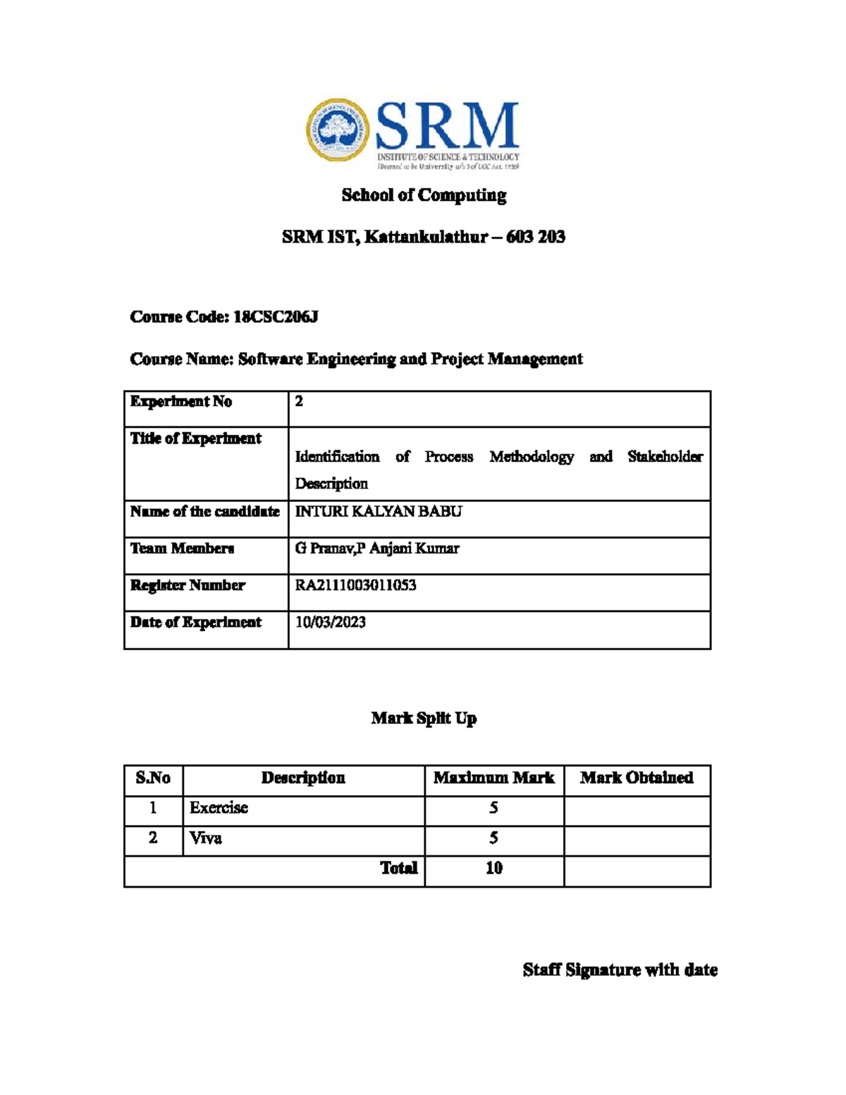 Exercise 2 - week 3 - Software Engineering And Project Management - Studocu