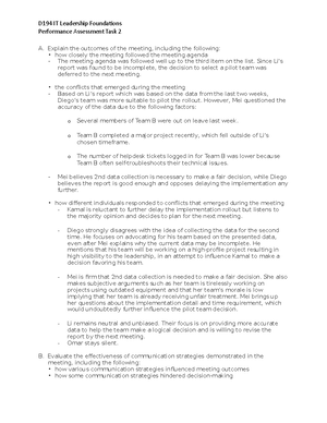 D370 - Task 1 - OTN1 — OTN1 TASK 1: SELF-ASSESSMENT ClifftonStrengths ...