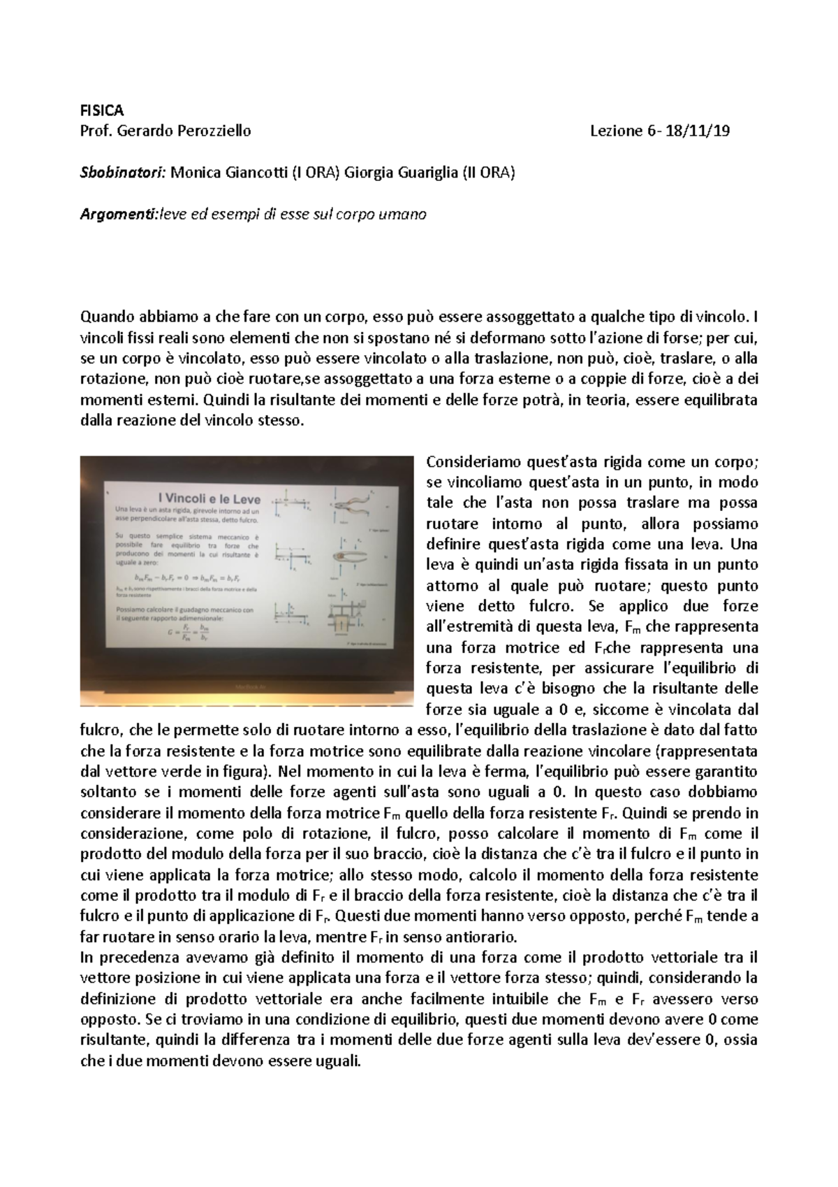 Lezione 6 - Fisica - 18:11 - Perroziello - Warning: TT: undefined function: 32 Warning: TT ...