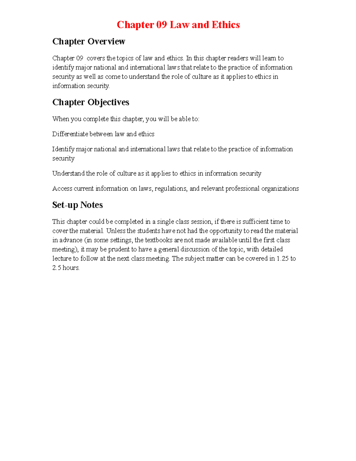 Ch09 Law and Ethics - Security-Management - Chapter 09 Law and Ethics ...