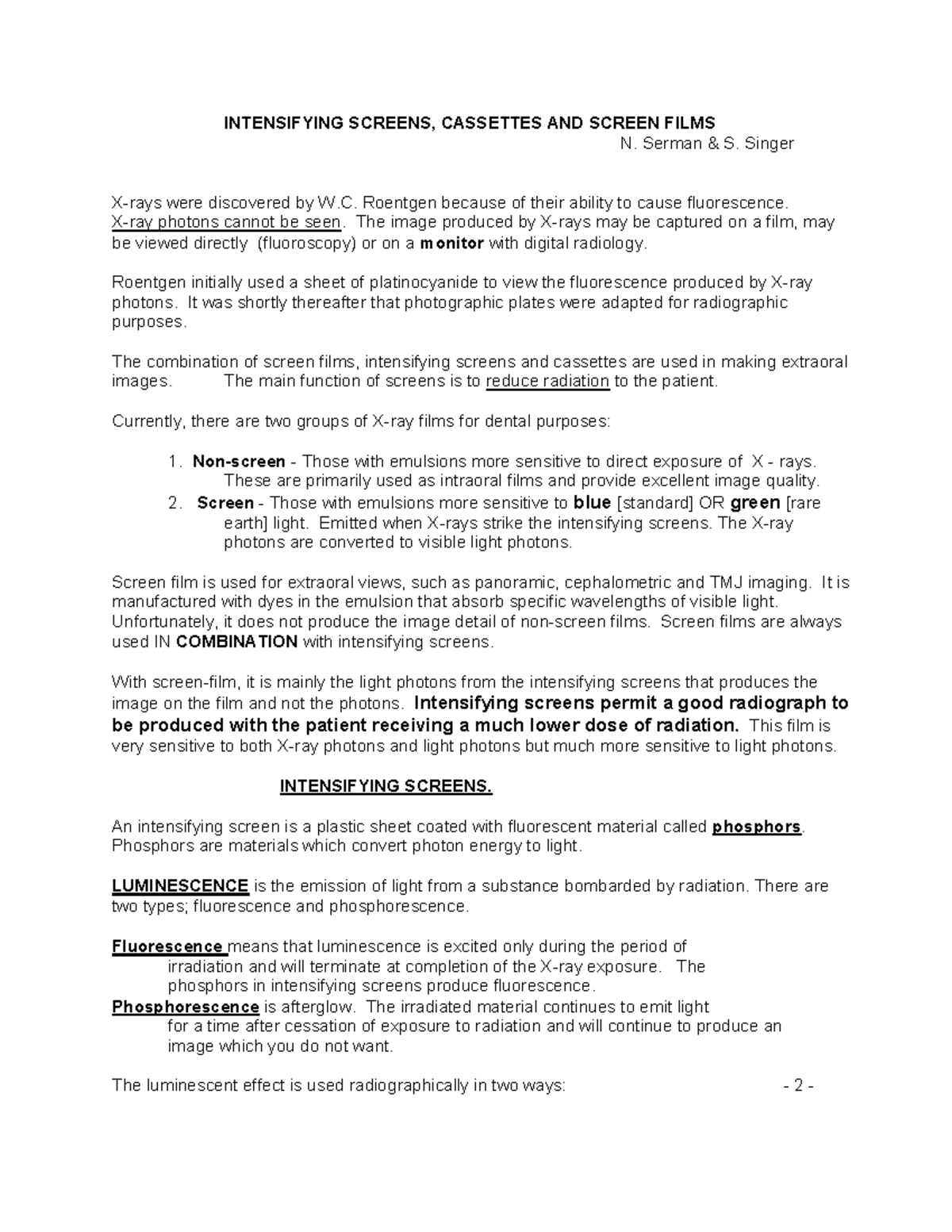 Radiology Film Screen Cassette