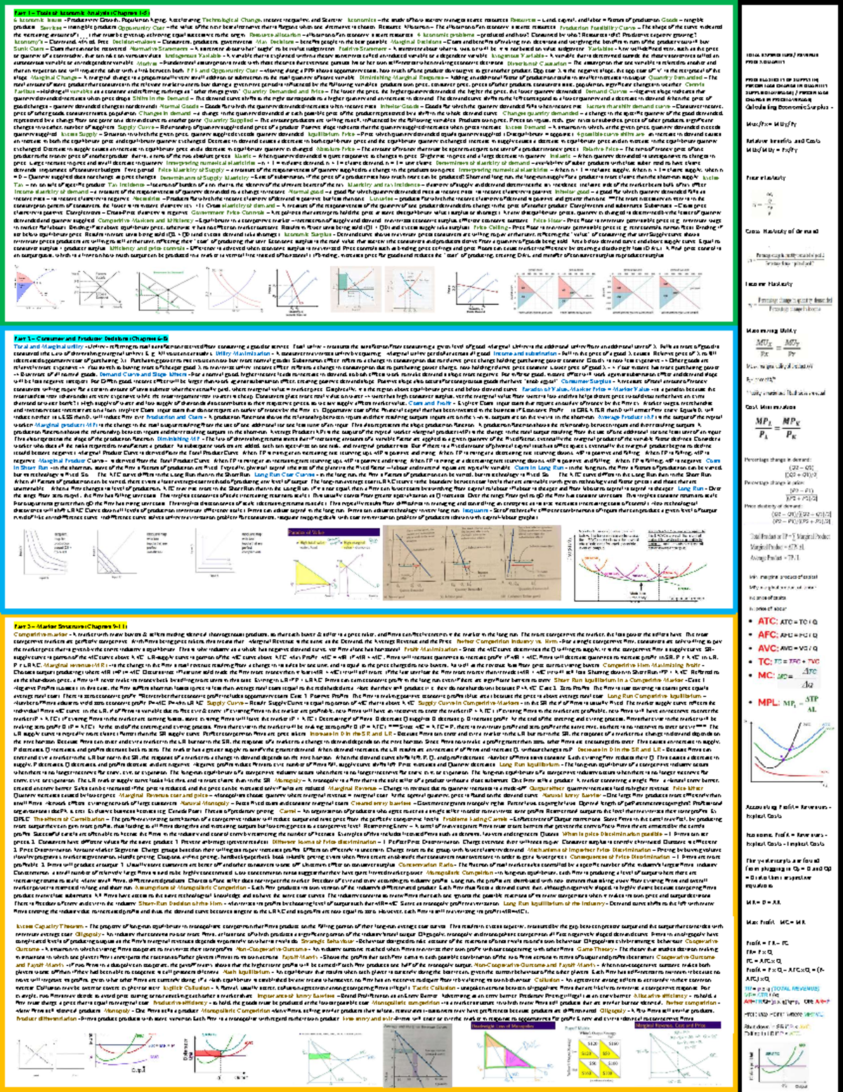 Final Econ Cheat Sheet - Lecture notes 1-18, 32-33 - TOTAL EXPENDITURE ...