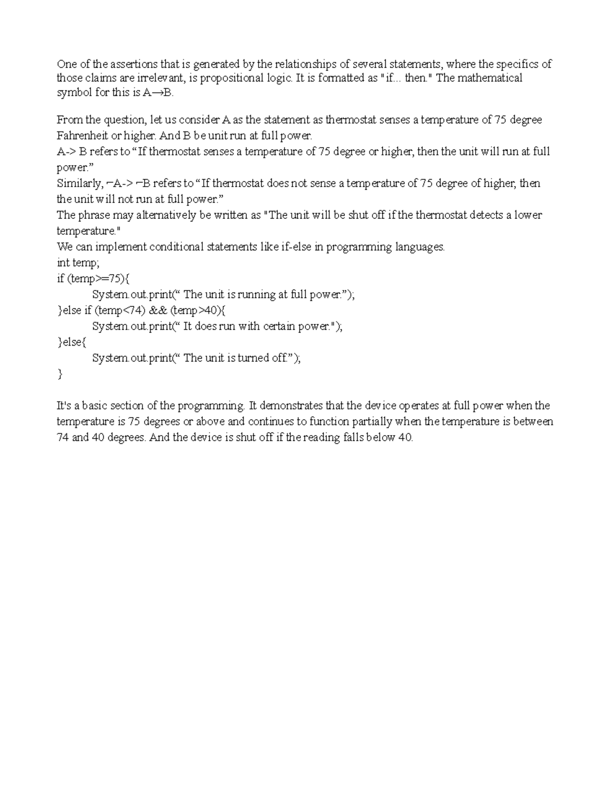 Discussion Forum Unit 3 - One of the assertions that is generated by ...