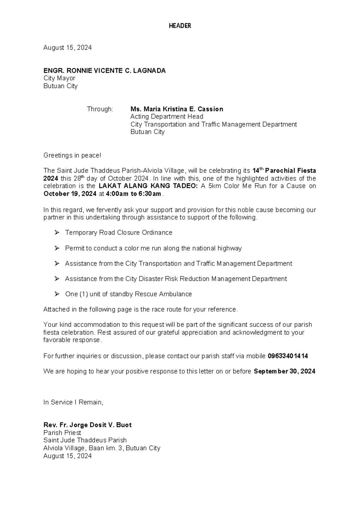 SJTP Color ME RUN - Blaaah - HEADER August 15, 2024 ENGR. RONNIE ...