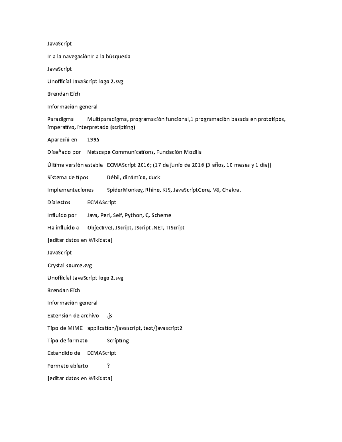 Java Script Wikipedia - JavaScript Ir a la navegaciónIr a la búsqueda ...