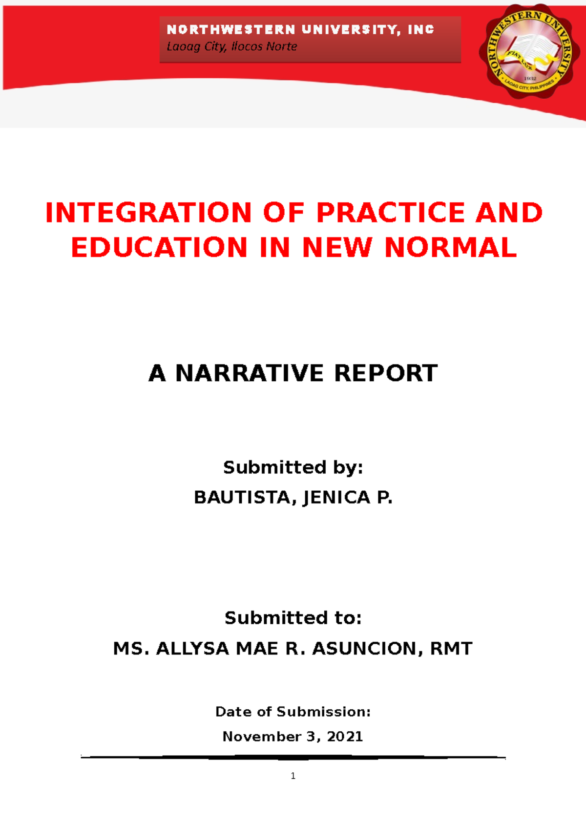 Scientific session 8 - only for students that have seminars subject ...