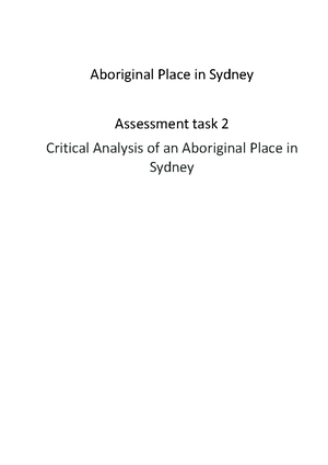 013992 - Aboriginal Sydney Now - Studocu