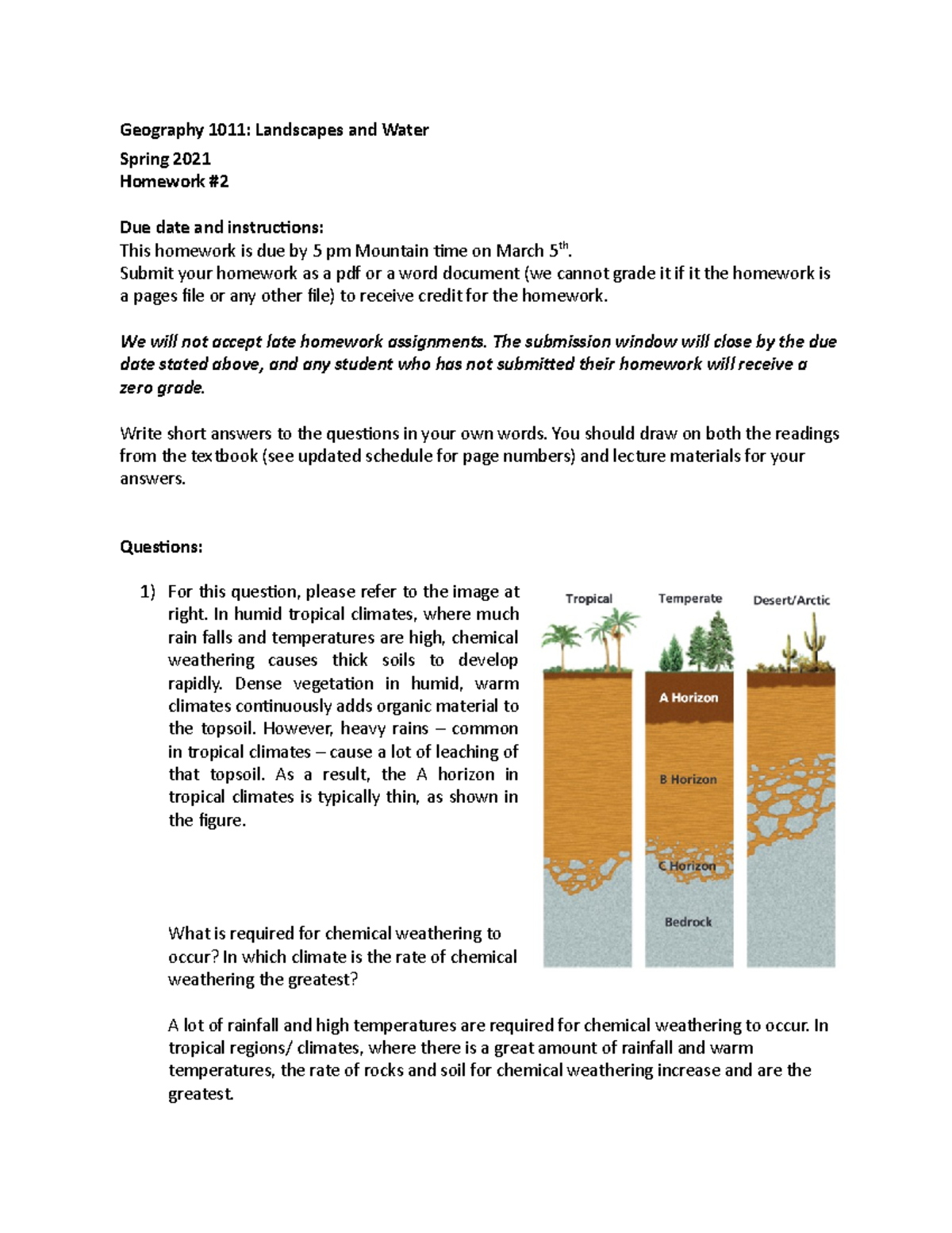 Homework 2 geog1011. Final - Geography 1011: Landscapes and Water ...