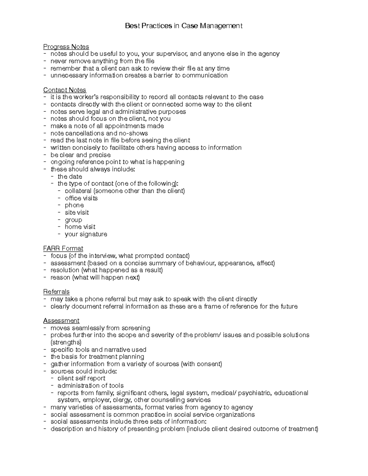 Best Practices in Case Management - Best Practices in Case Management ...