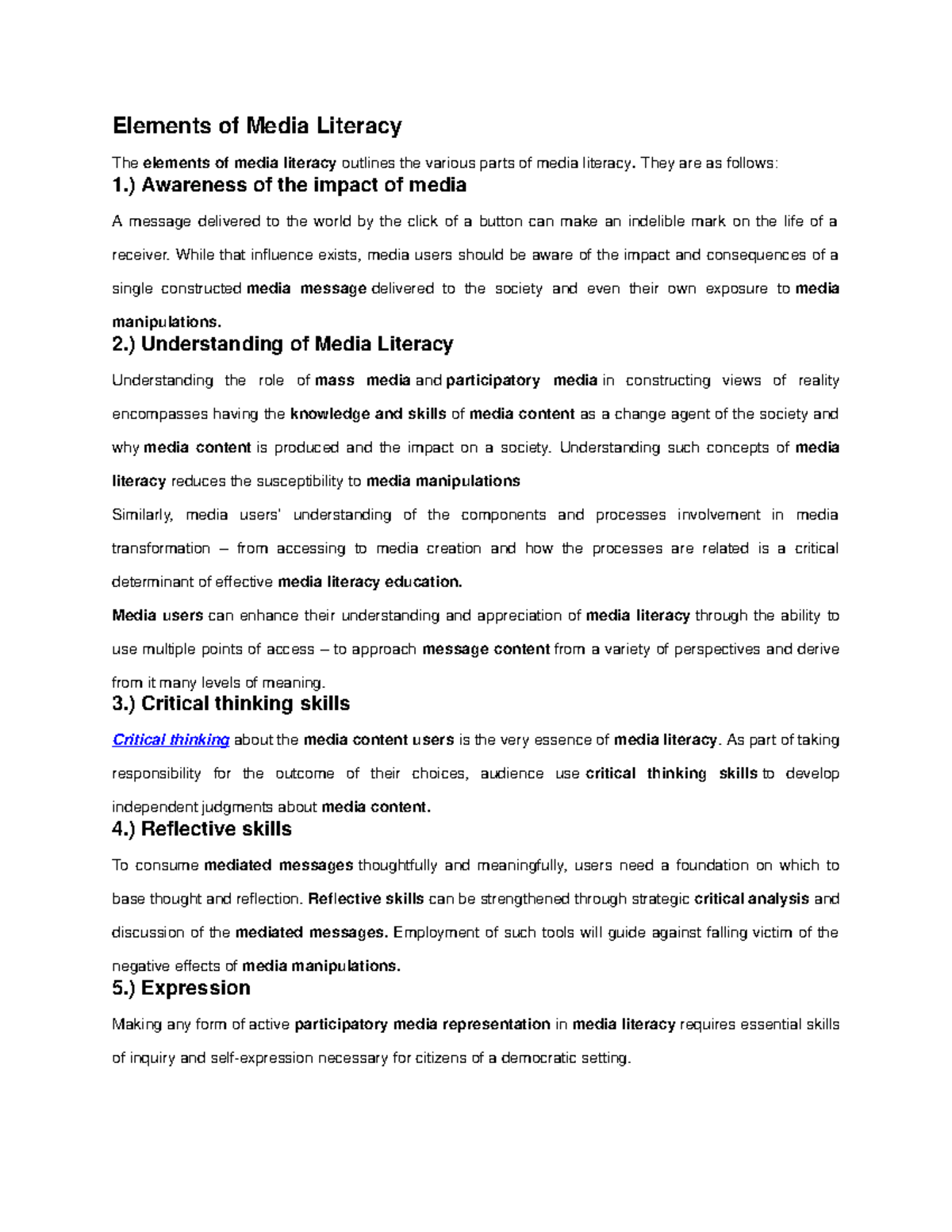 Outline of my 2nd MEM report 2018 from the discussion - Elements of ...