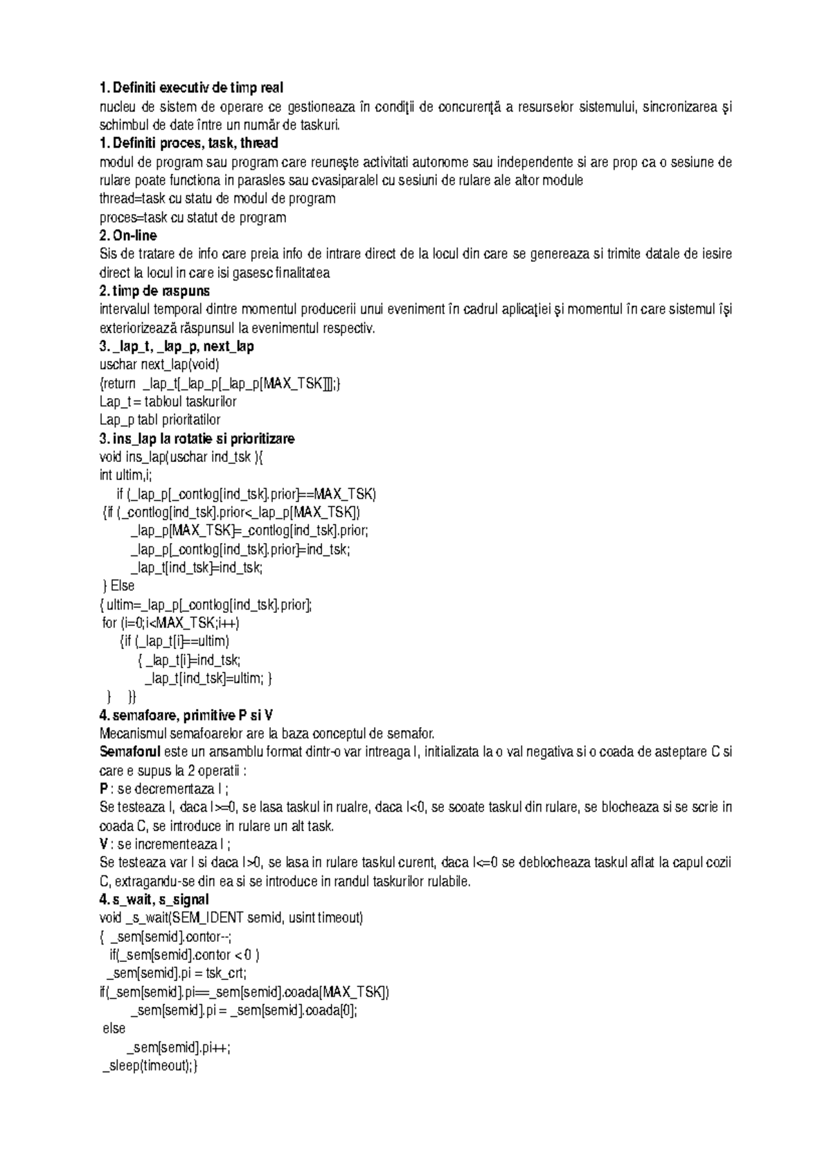 Pc - Rezumat Programare concurenta si bazata pe evenimente - Definiti ...