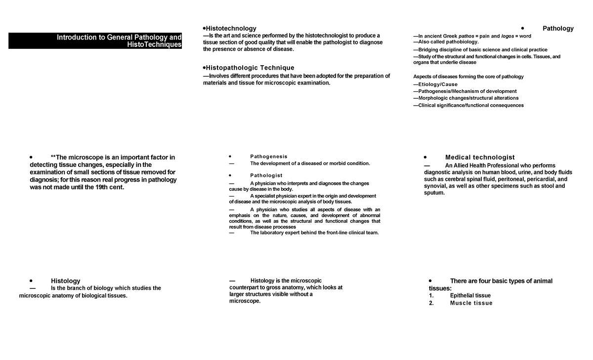 Lec-Hpct-WEEK2 - Histotechnology — Is the art and science performed by ...