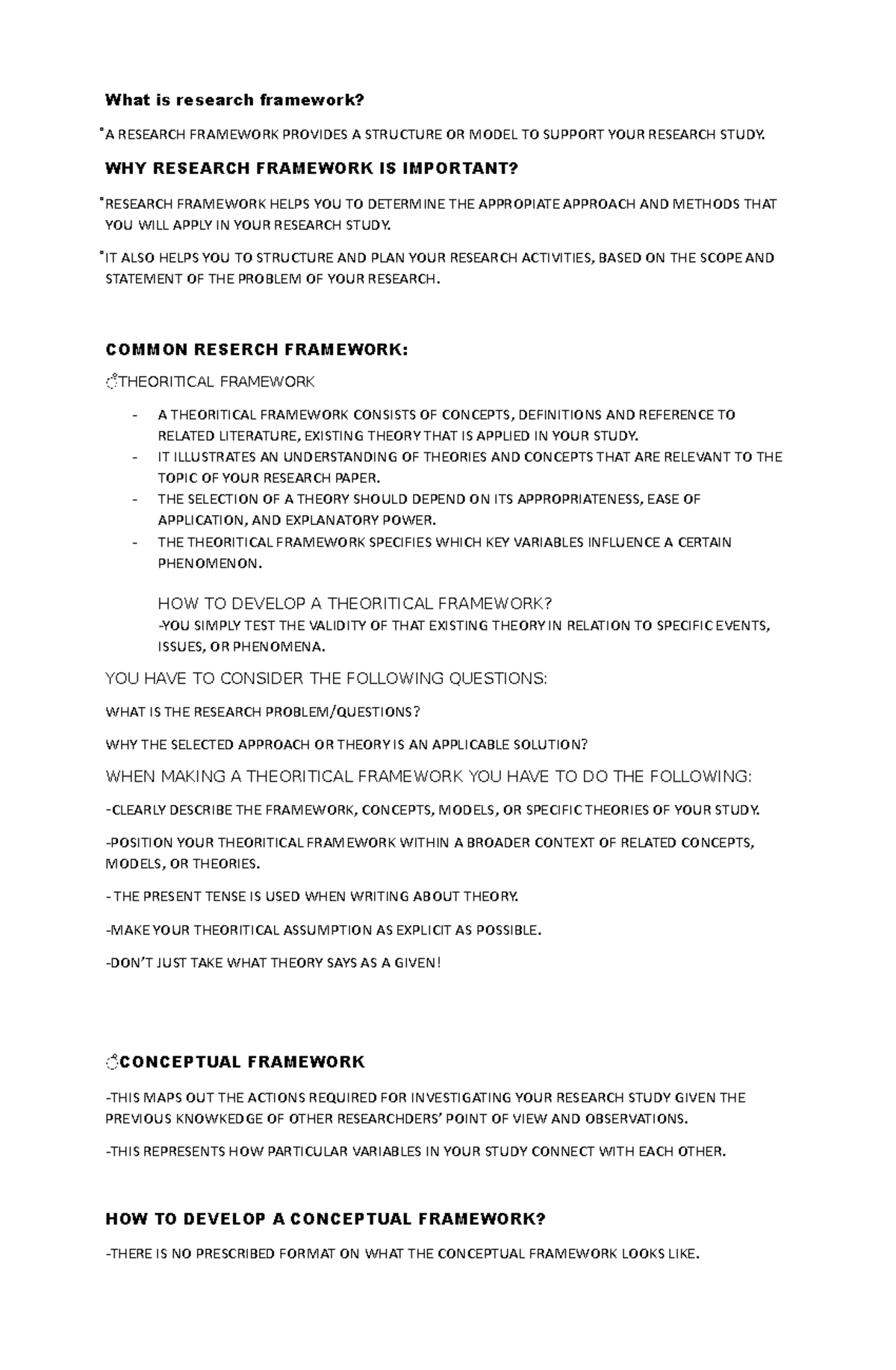 What is research framework - WHY RESEARCH FRAMEWORK IS IMPORTANT ...