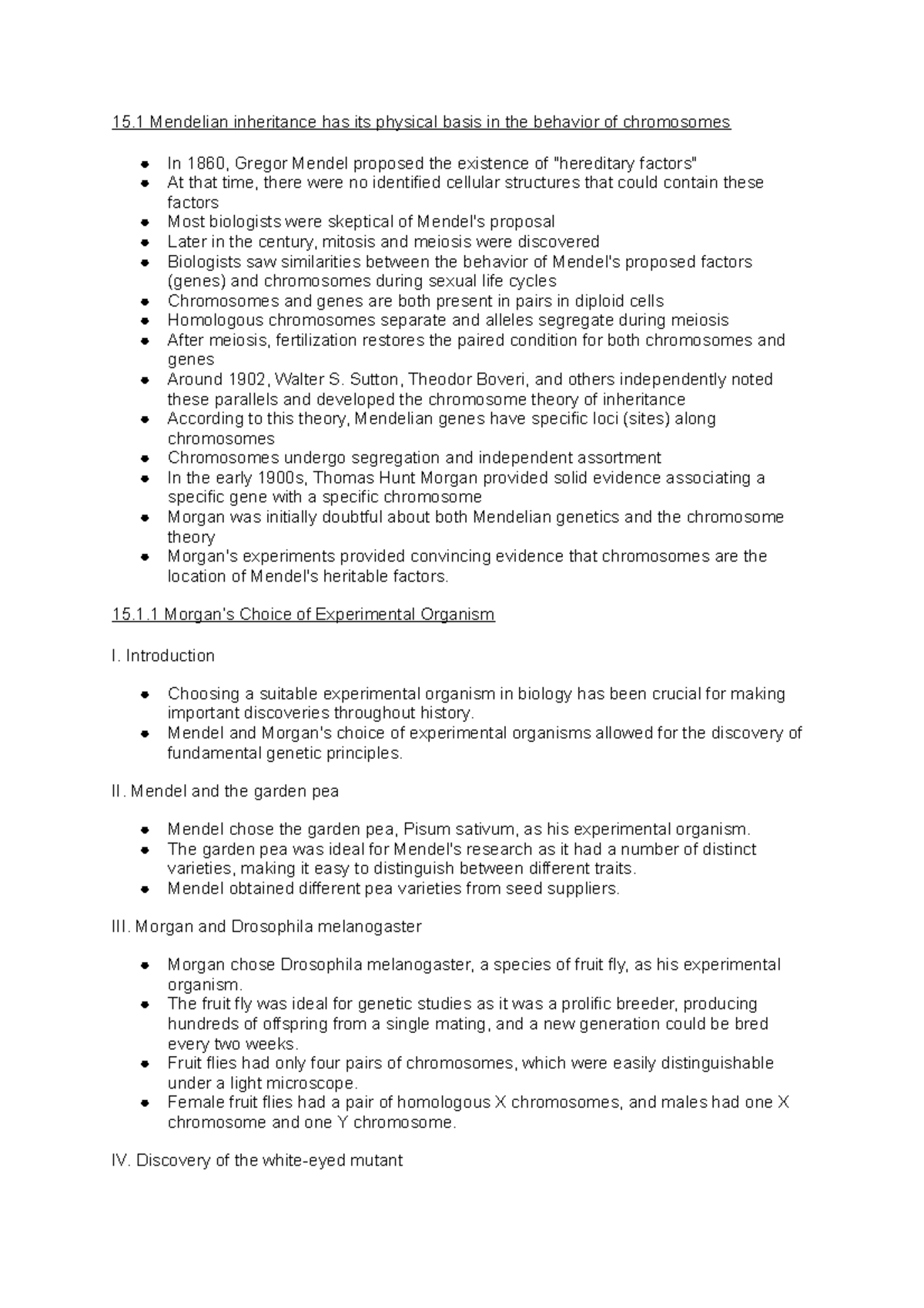 15 1mendelian Inheritance Has Its Physical Basis In The Behavior Of Chromosomes Sutton
