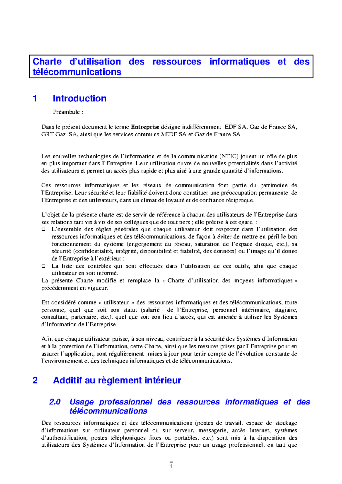 Charte informatique - ezea - Charte d’utilisation des ressources ...