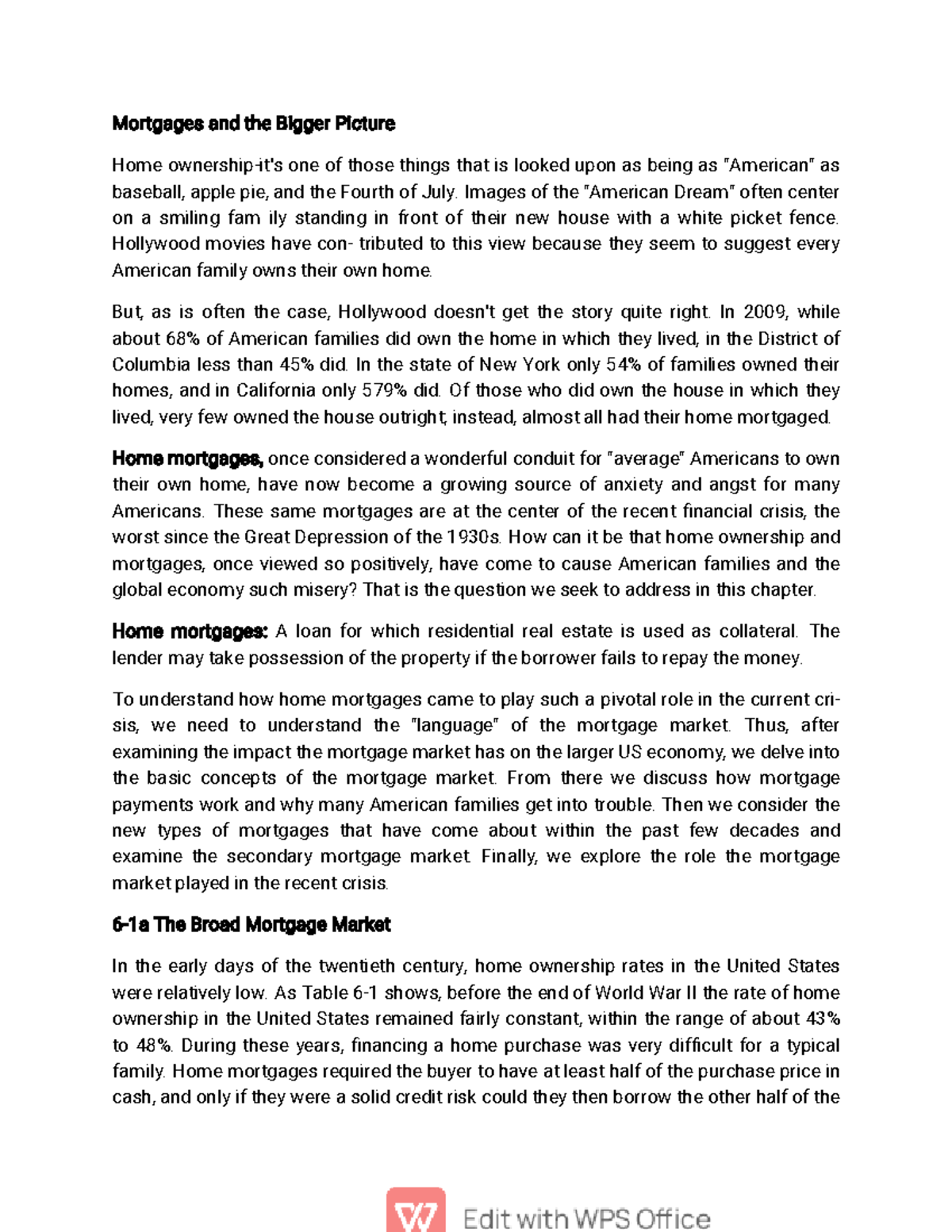 Mortgages and the Bigger Picture - Images of the "American Dream" often ...