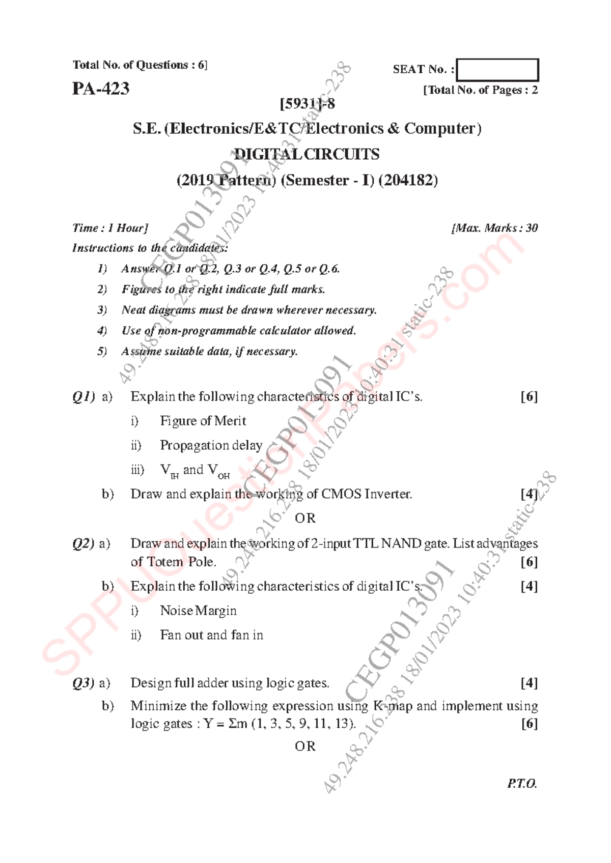 Be electronics-and-telecommunication-engineering semester-3 2022 october - Studocu