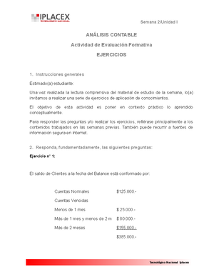 ME 1 Analisis Contable - AN¡LISIS CONTABLE UNIDAD I ANÁLISIS Y TRATAMIENTO DE LAS CUENTAS DE LOS ...