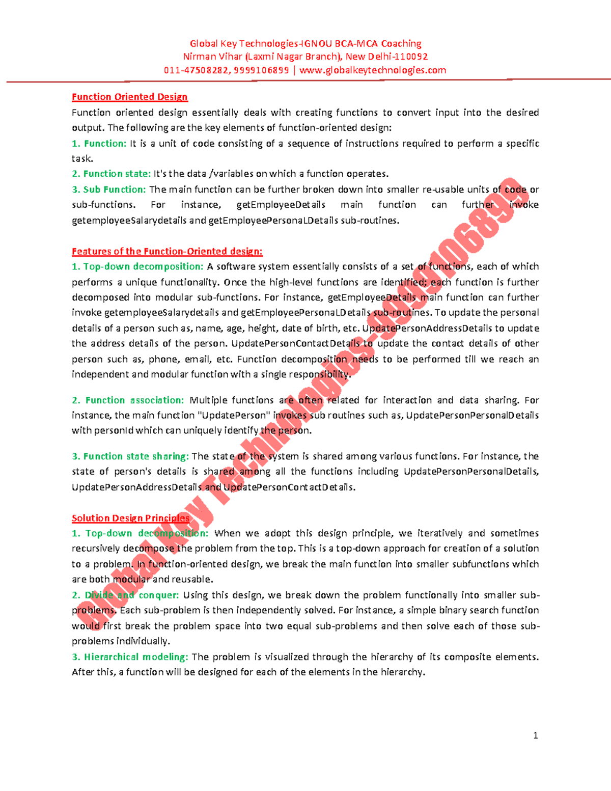 Bcs-051 B2 U1 - most important topic notes - Glob al Key Te chn olog ...
