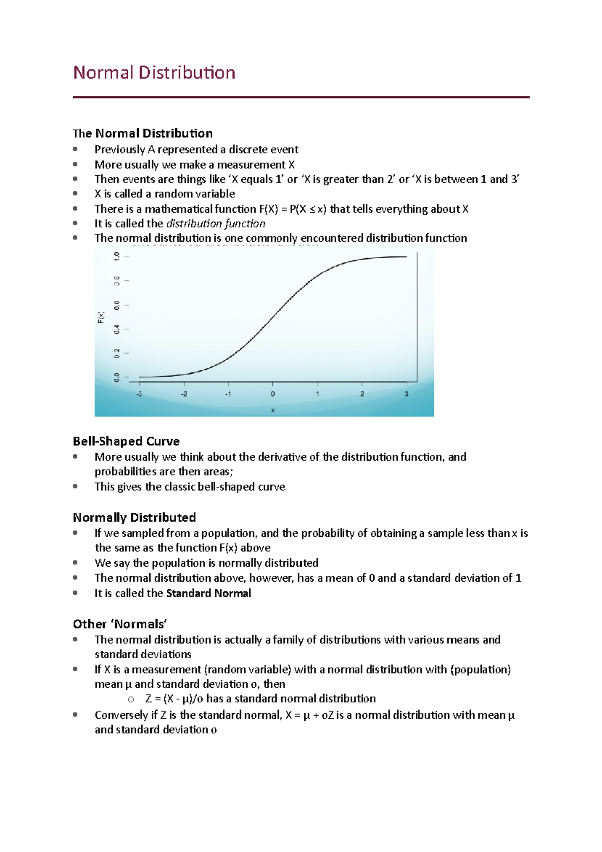 3b. Normal Distribution - Normal Distribution The Normal Distribution ...
