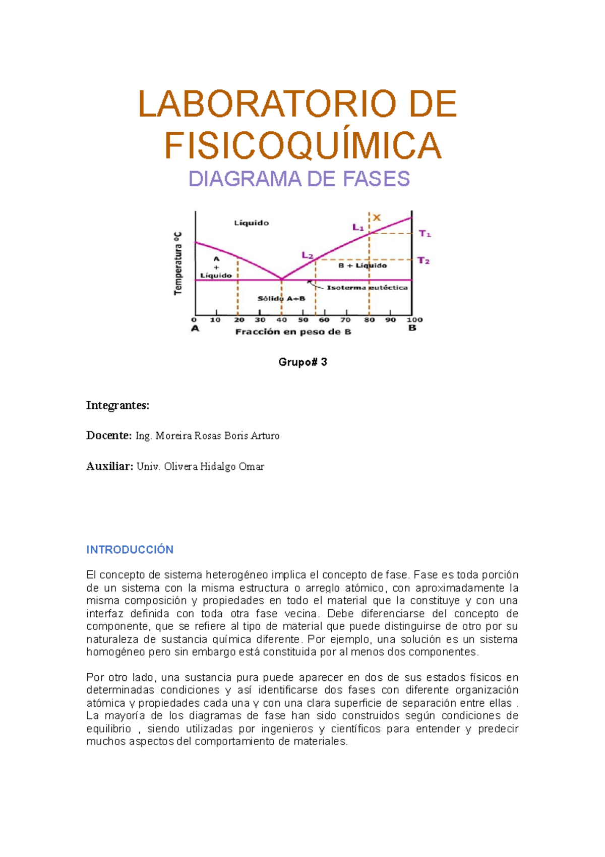 Diagrama de fases - LABORATORIO DE FISICOQUÍMICA DIAGRAMA DE FASES ...