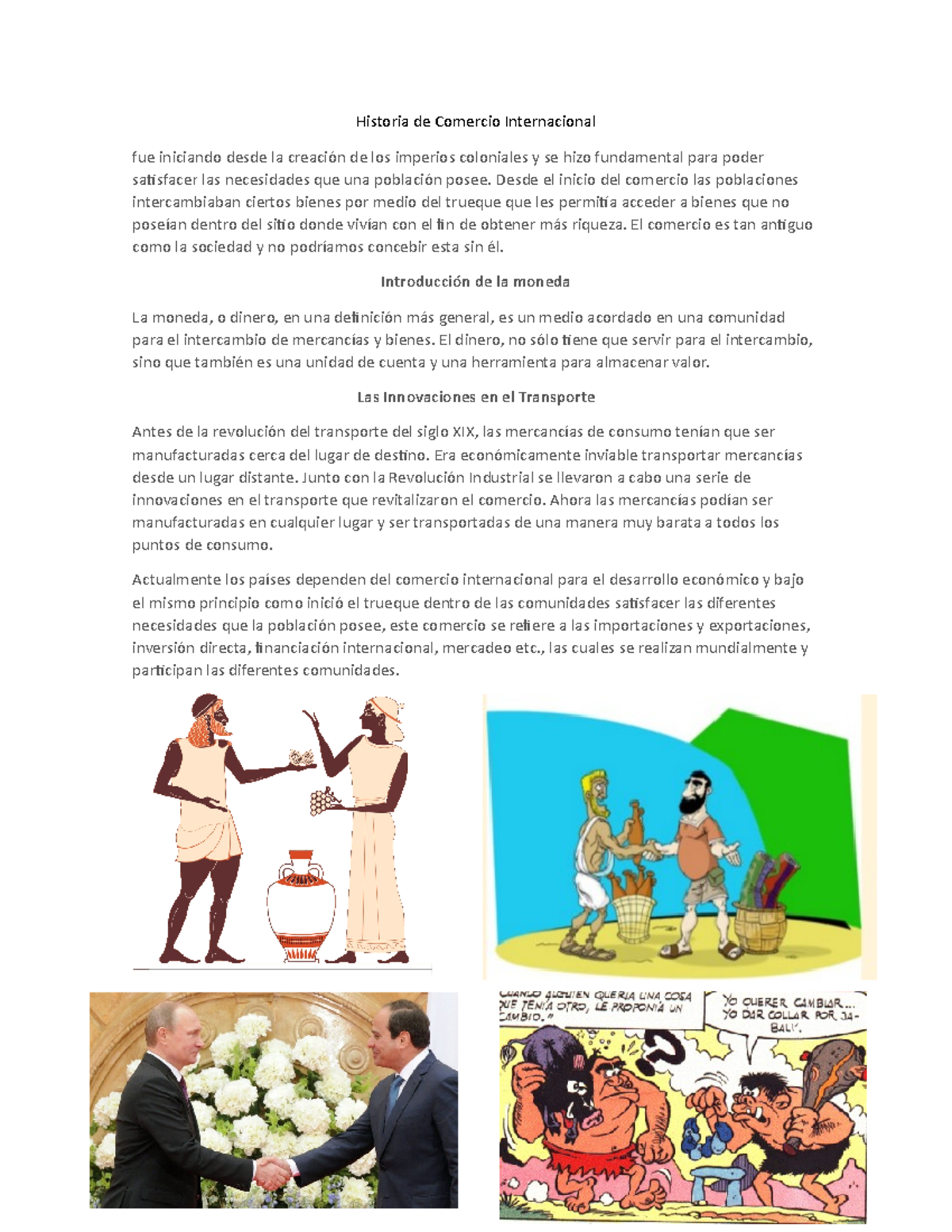 Historia de Comercio Internacional - Desde el inicio del comercio las ...