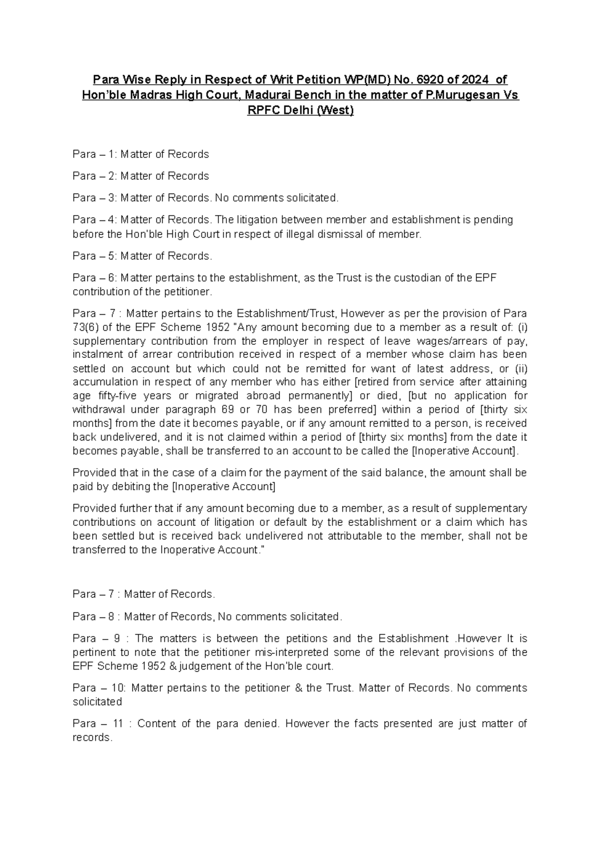 Para Wise Reply Murgesan (Horticulture) - Para Wise Reply in Respect of ...