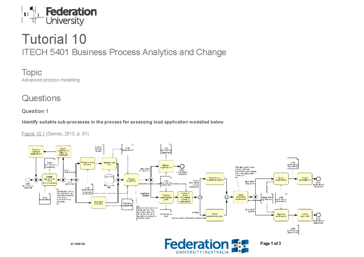 Itech 5404 10 tutorial - Tutorial 10 ITECH 5401 Business Process ...